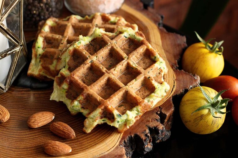 Keto gofry z cukinii (bezglutenowe) – WegePrzepis