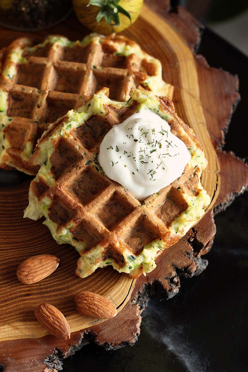 Keto gofry z cukinii (bezglutenowe) – WegePrzepis